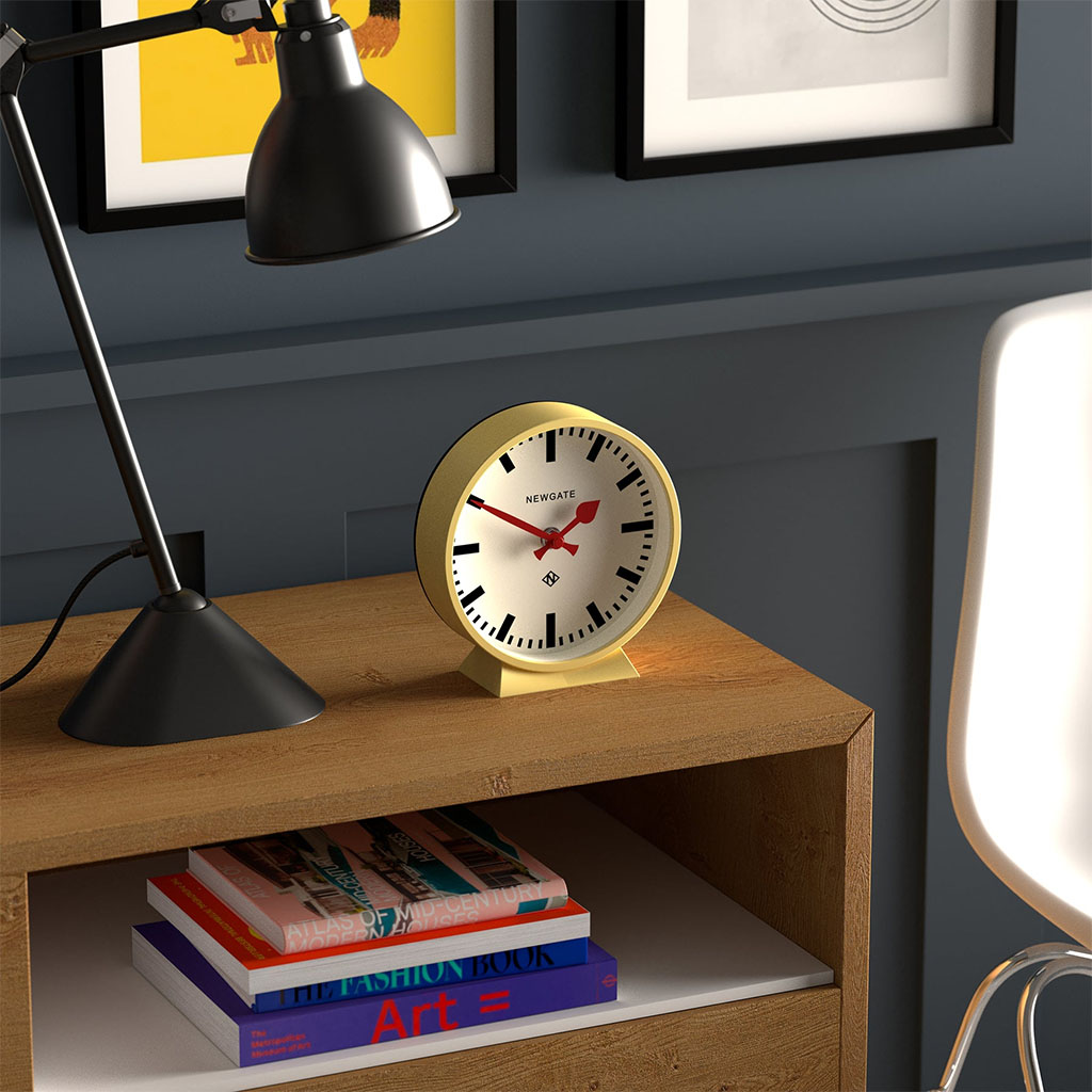 Newgate Railway Mantel Clock - Cheeky Yellow - NGMMAN390CHY | Mwave