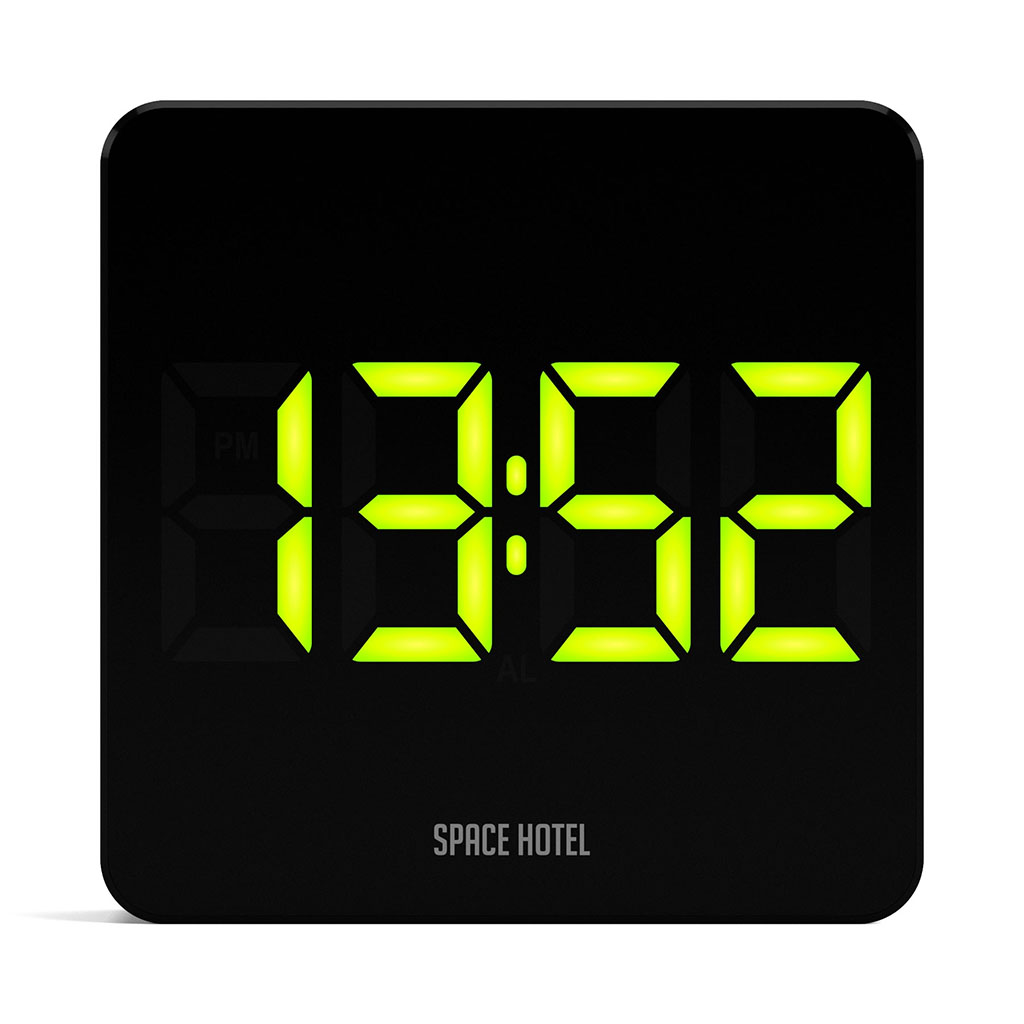 Newgate Space Hotel Orbatron Alarm Clock Black Case - Black Lens ...