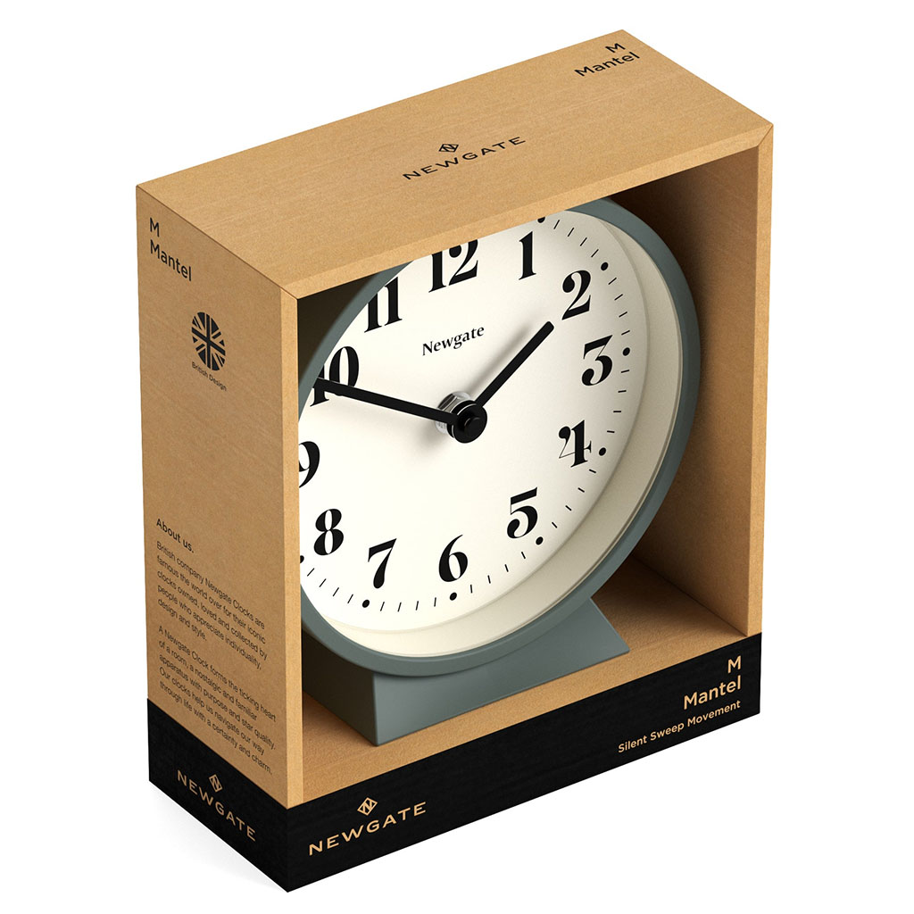 Newgate Theatre Mantel Clock - Asparagus Green - NGMMAN240ASG | Mwave