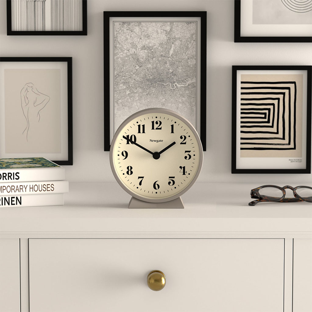 Newgate Theatre Mantel Clock - Stone - NGMMAN240ST | Mwave