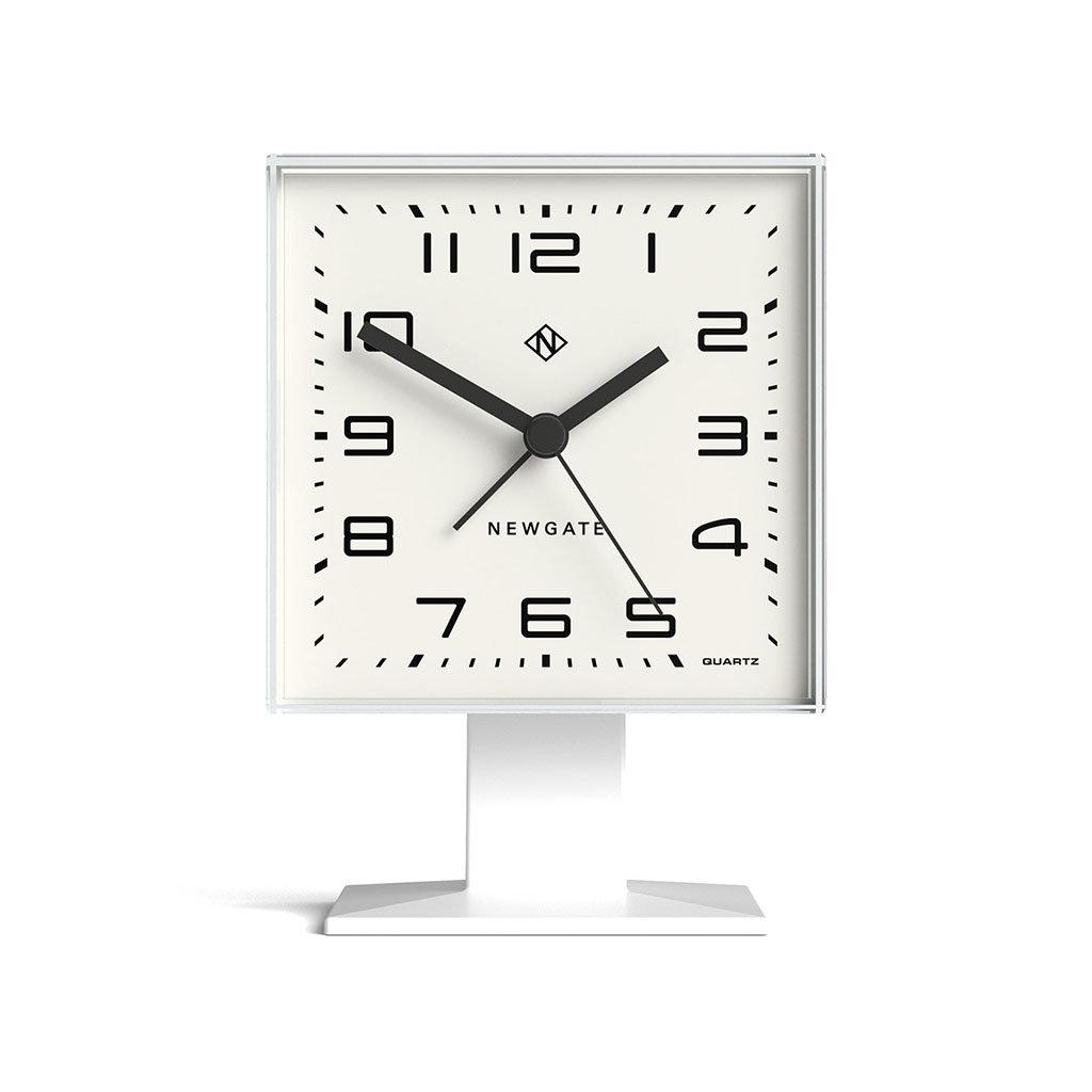Newgate Victor Alarm Clock - Pebble White - NGALM/VIC67PW | Mwave