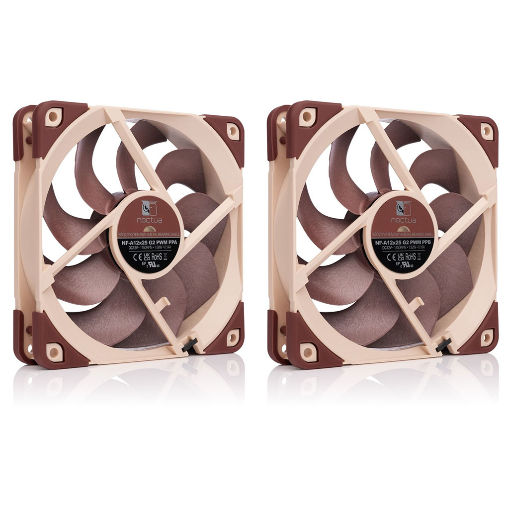 Noctua NF-A12x25 G2 SX2-PP 120mm PWM Fan - 2 Pack - NF-A12X25 G2 PWM SX2-PP | Mwave