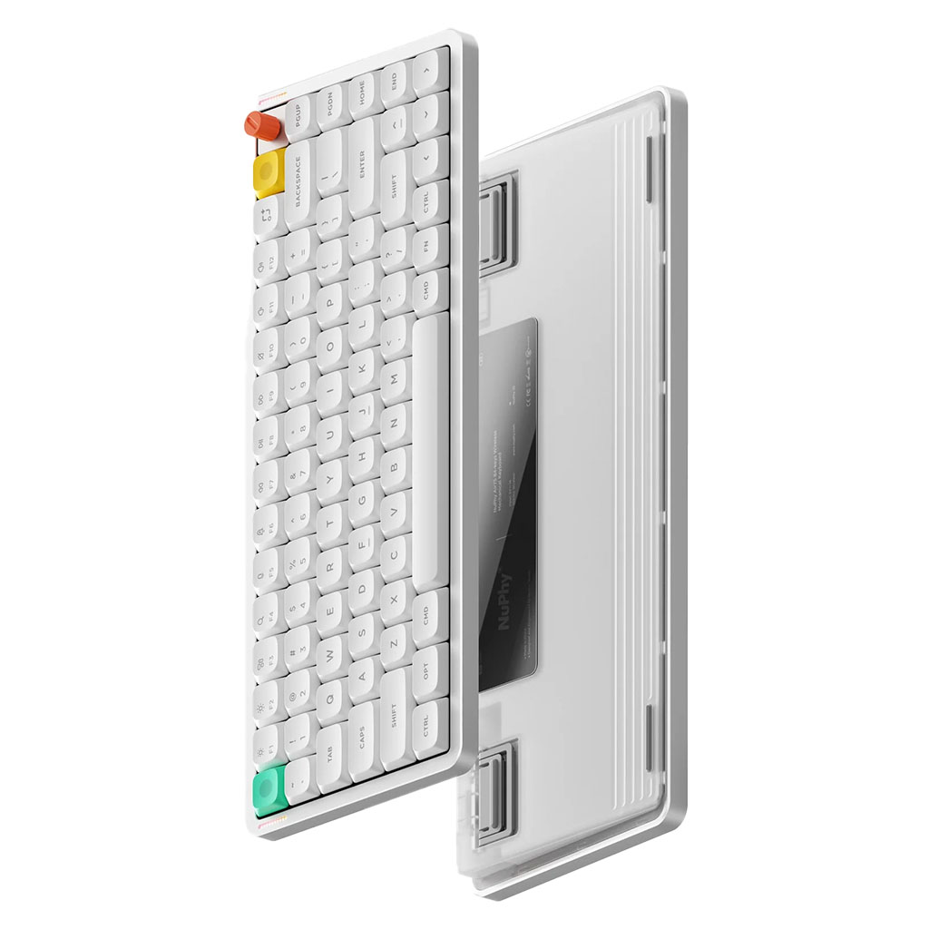NuPhy Air75 V3 Hot-Swappable Low-Profile Wireless Nova White Mechanical ...