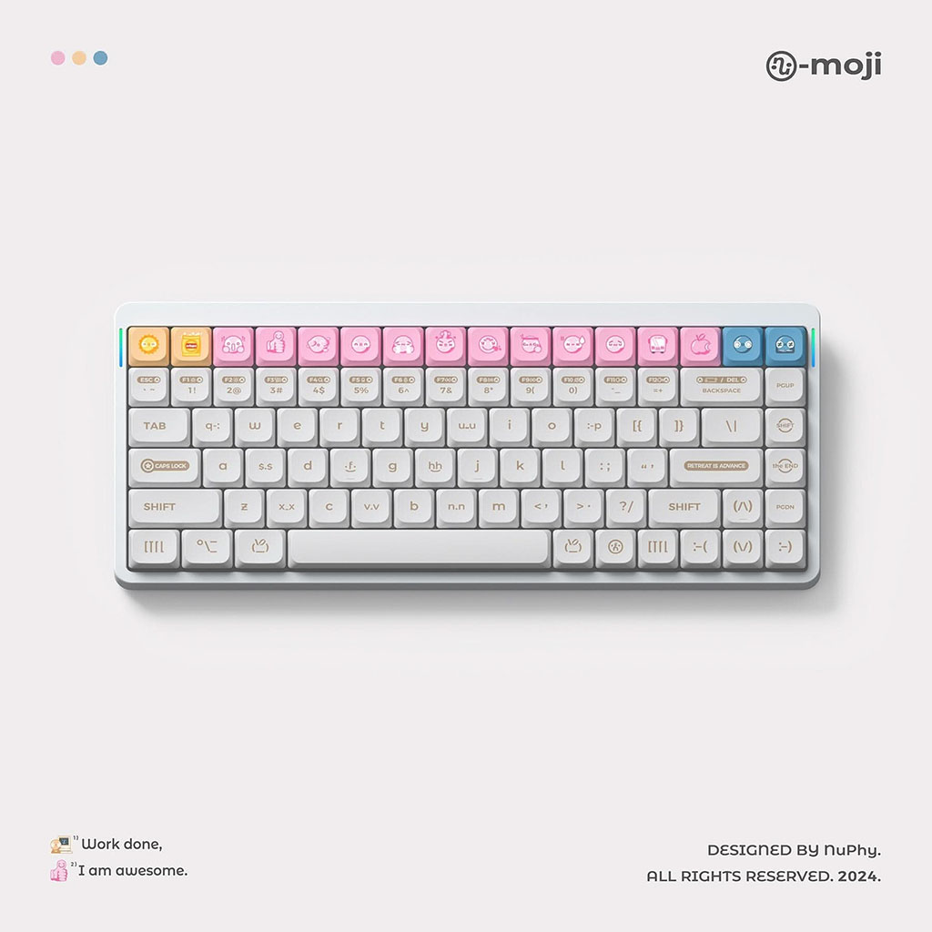 NuPhy Numoji nSA Profile Dye-sub PBT Keycaps - Bright - KCNPNUMOJIBT ...