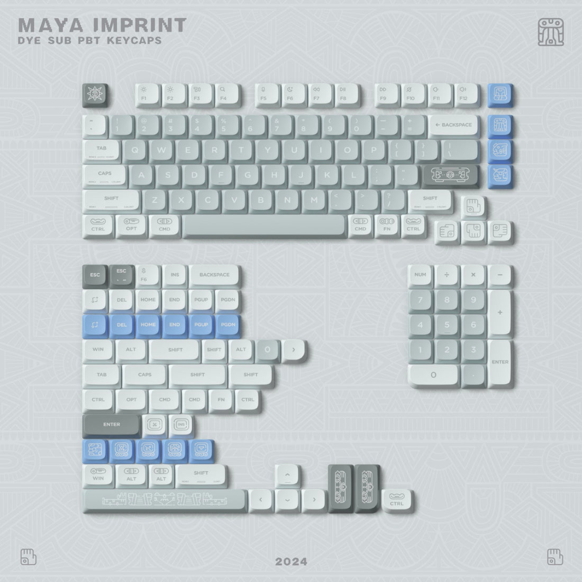NuPhy x KeyTok Maya Imprint nSA 153 Keycaps Set - KCNPMAYA | Mwave
