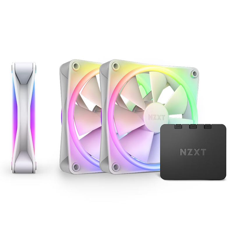 NZXT F120 120mm RGB Duo Dual-Sided RGB Case Fan - 3 Pack (White) - RF ...