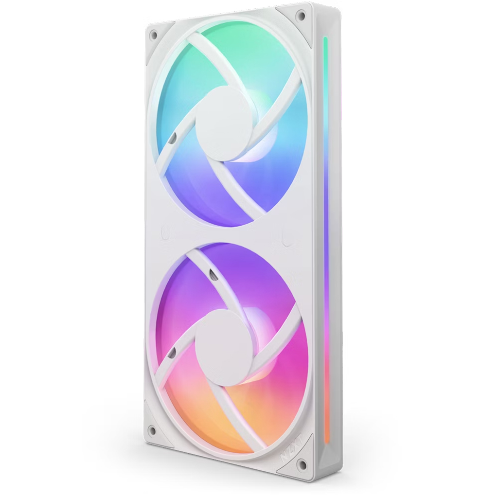 NZXT F240 RGB Core PWM Fan Single Frame with Two Fans - White - RF ...