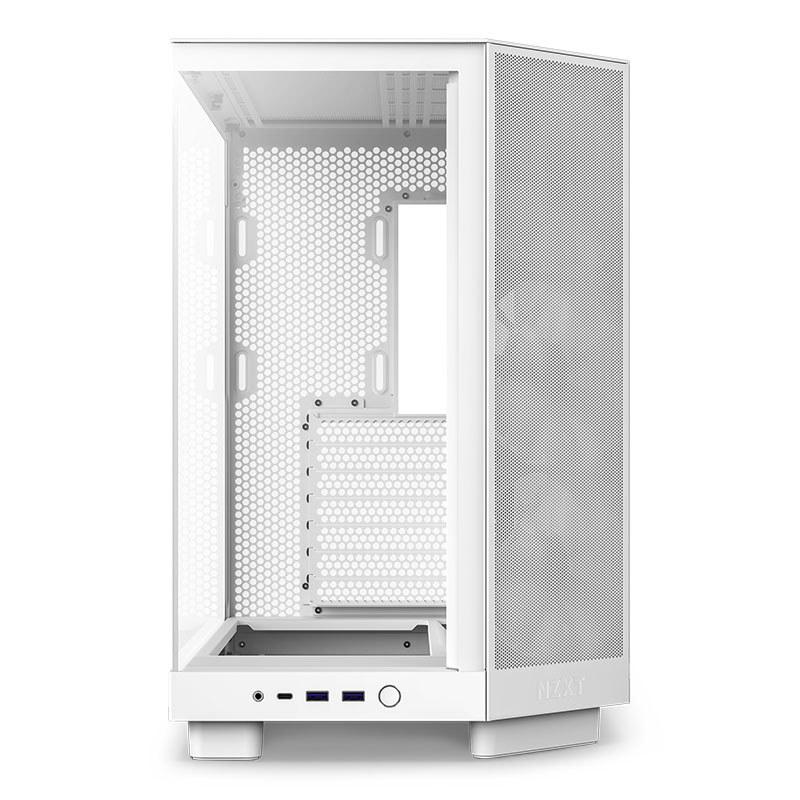 NZXT H6 Flow RGB Compact Dual-chamber Mid Tower ATX Case - White - CC-H61FW-R1 | Mwave
