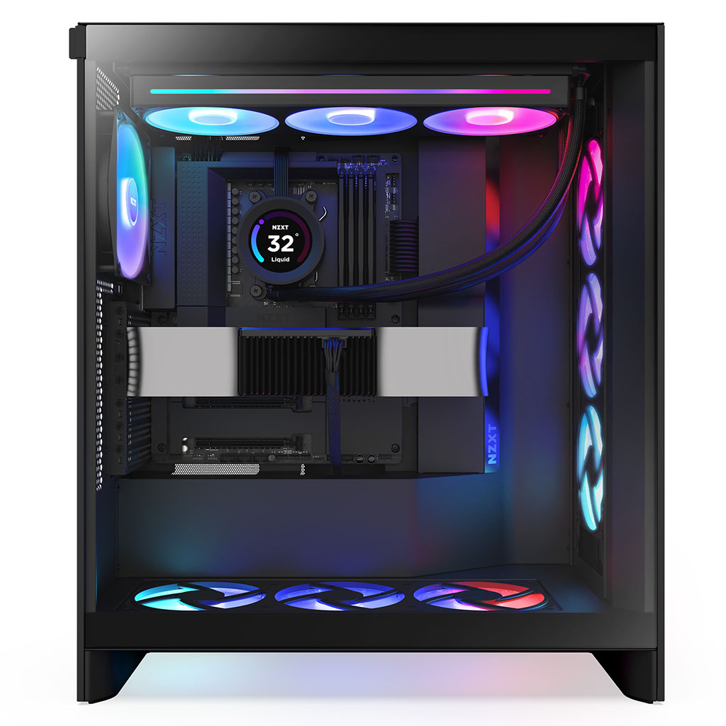 NZXT H7 Flow RGB (2024) Tempered Glass Mid-Tower ATX Case - Black - CM ...