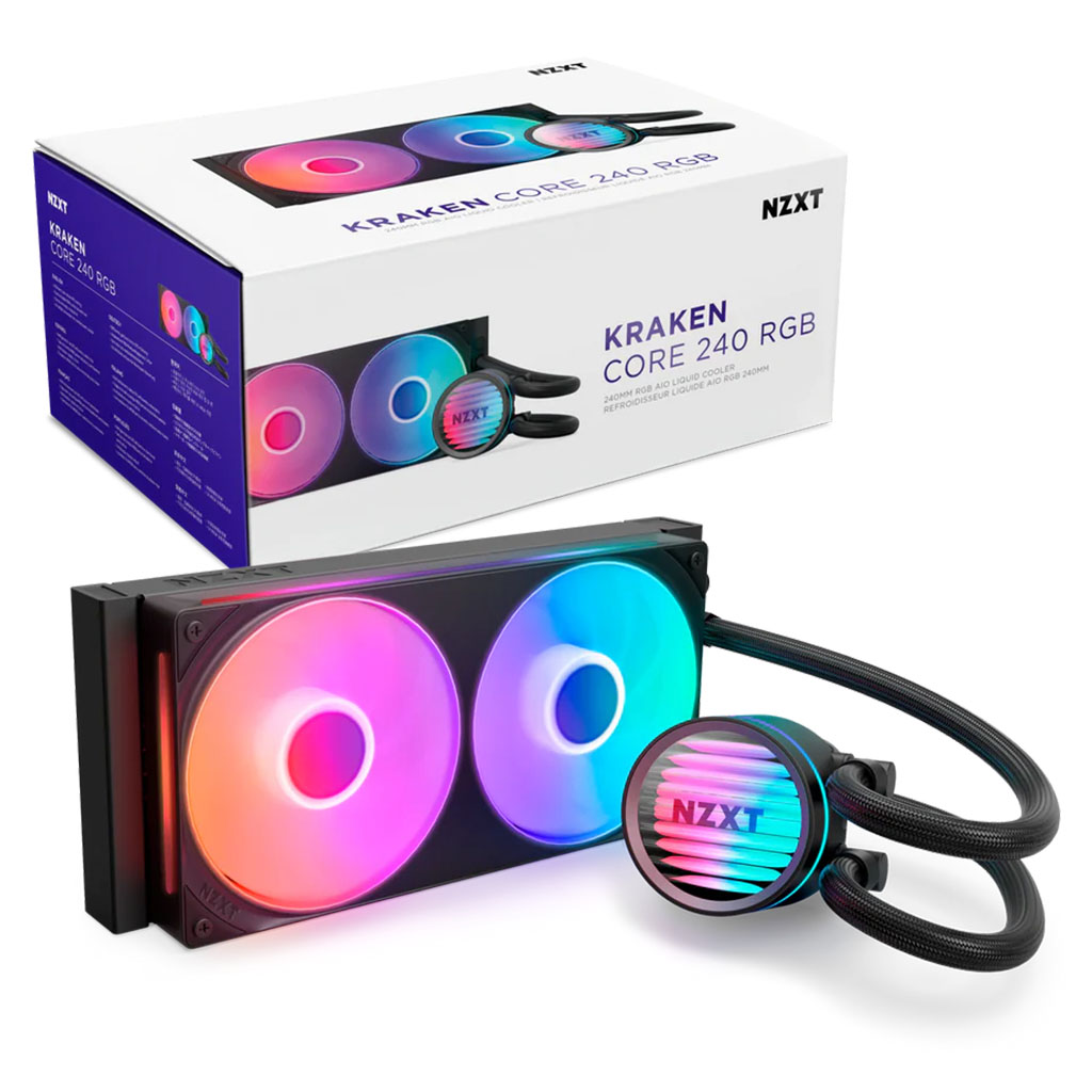 NZXT Kraken Core 240mm RGB AIO Liquid CPU Cooler - Black - RL-KR24C-B1 ...