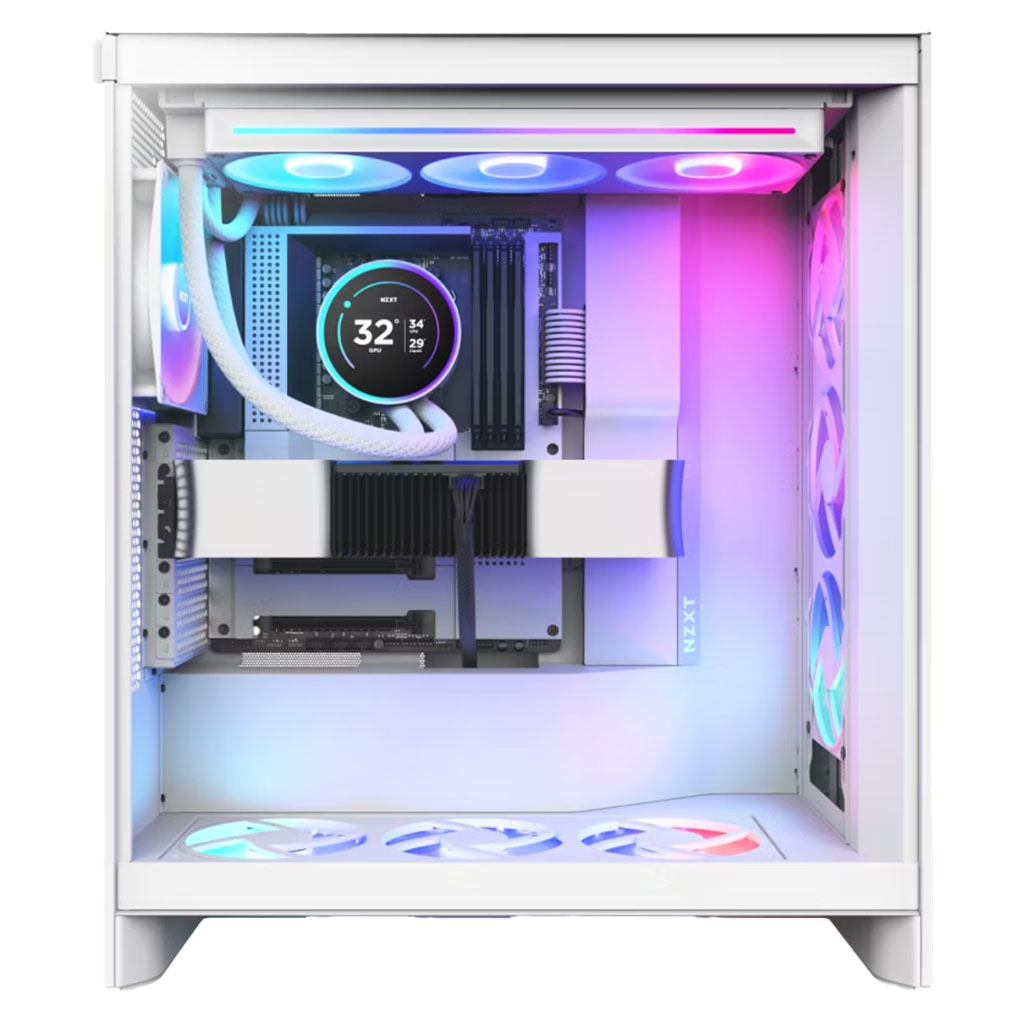 NZXT Kraken Elite V2 360mm RGB AIO Liquid CPU Cooler - White - RL-KR36E ...