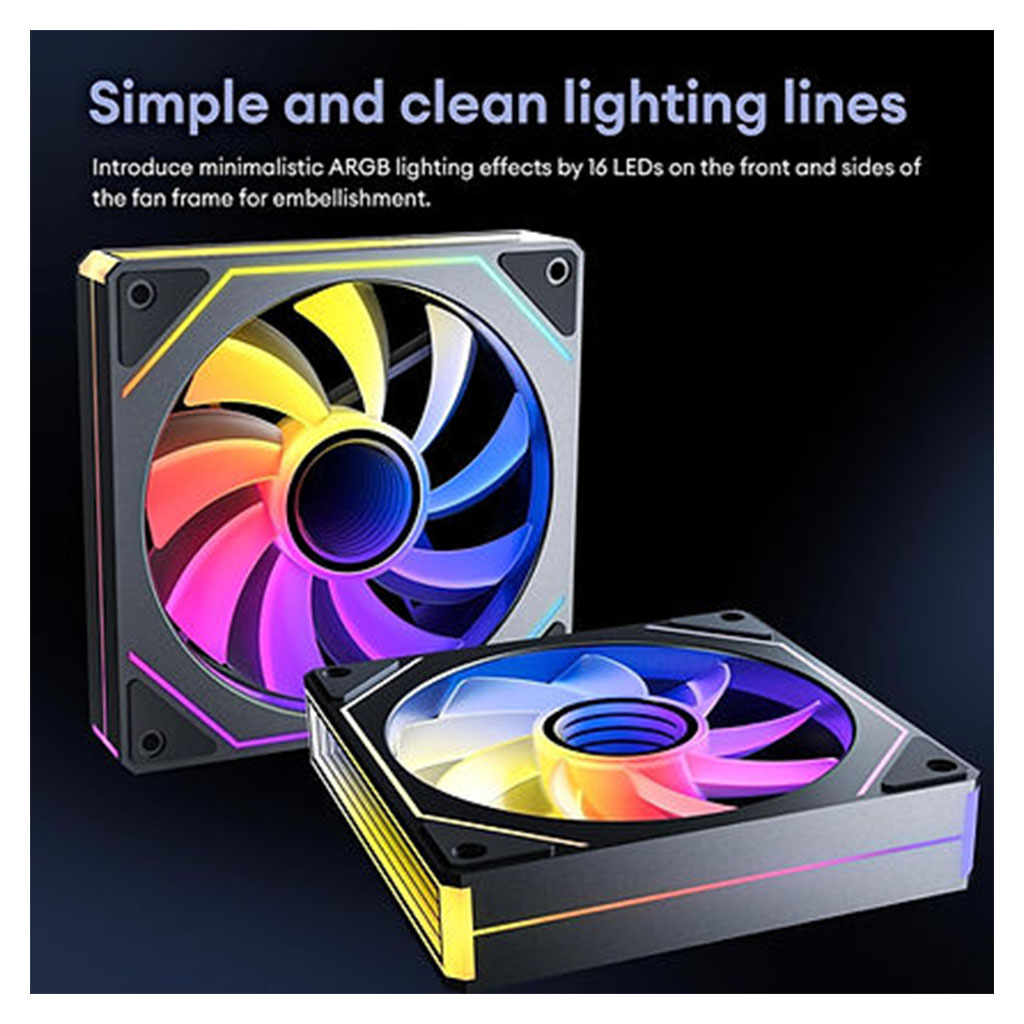 OKINOS Infinity ARGB PWM Fans with ARGB PWM Controller Hub - 3 Pack ...