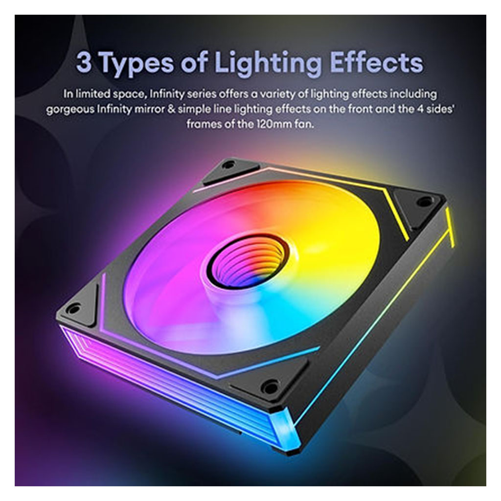 OKINOS Infinity ARGB PWM Fans with ARGB PWM Controller Hub - 3 Pack ...