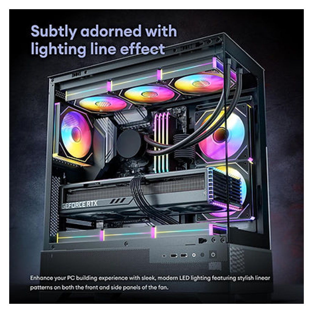 OKINOS Infinity ARGB PWM Fans with ARGB PWM Controller Hub - 3 Pack ...