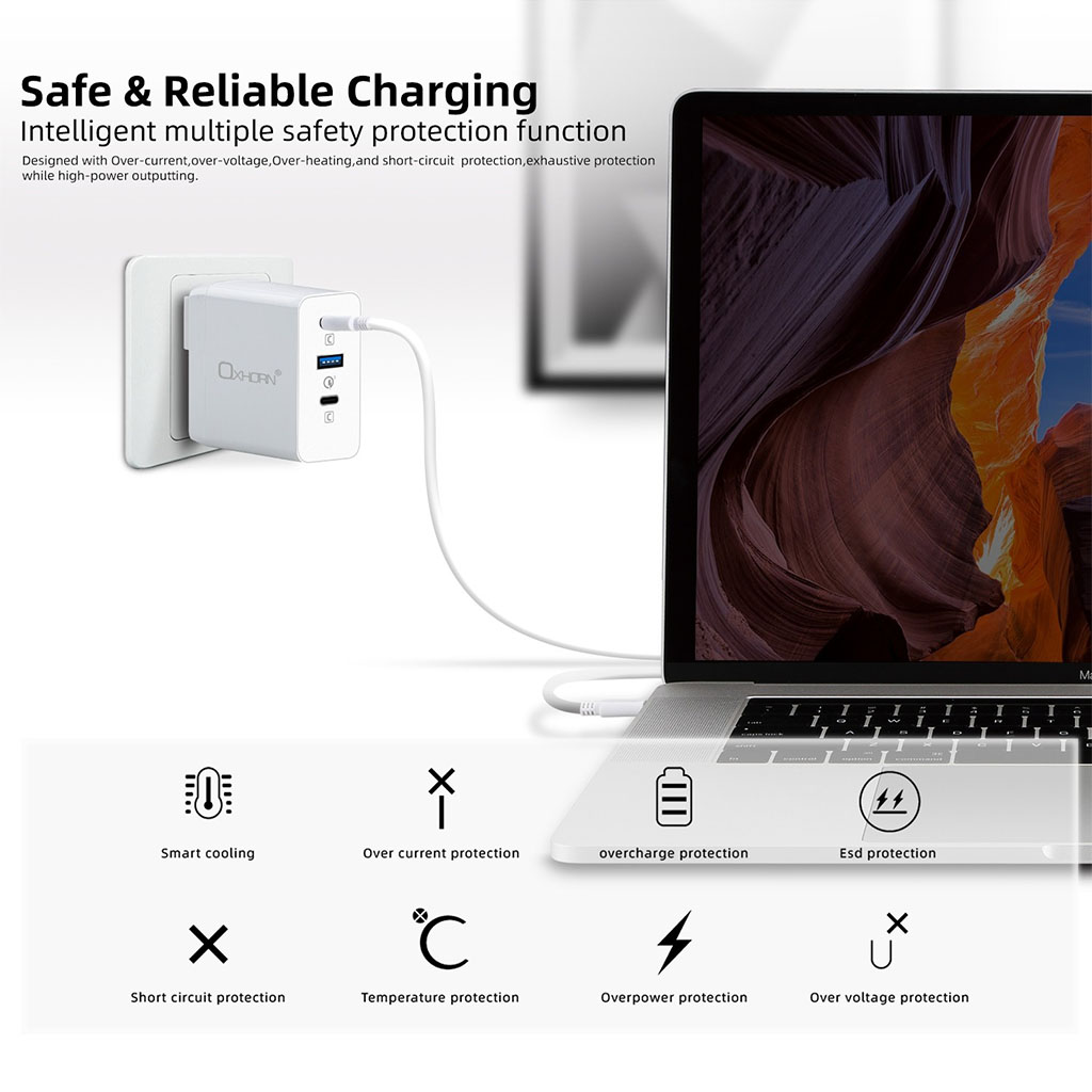 Oxhorn 100W USB-C GaN Charger - ACBOXHNBPD100 | Mwave