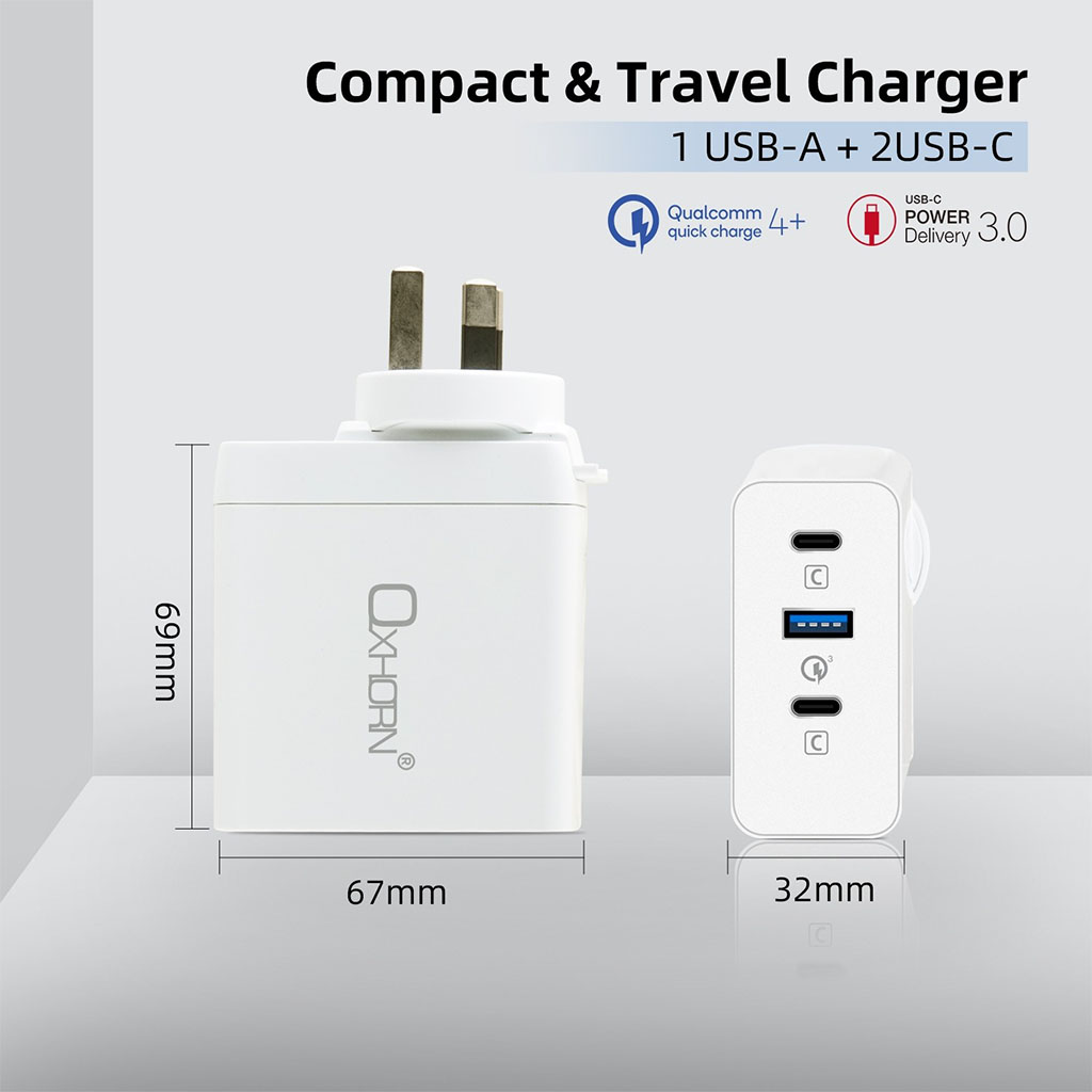 Oxhorn 100W USB-C GaN Charger - ACBOXHNBPD100 | Mwave