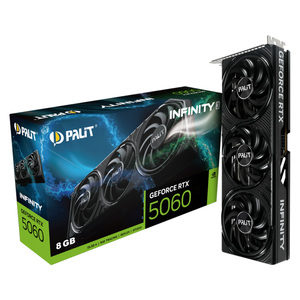 Palit GeForce RTX 5060 Infinity 3 8GB GDDR7 Video Card - NE75060019P1 ...
