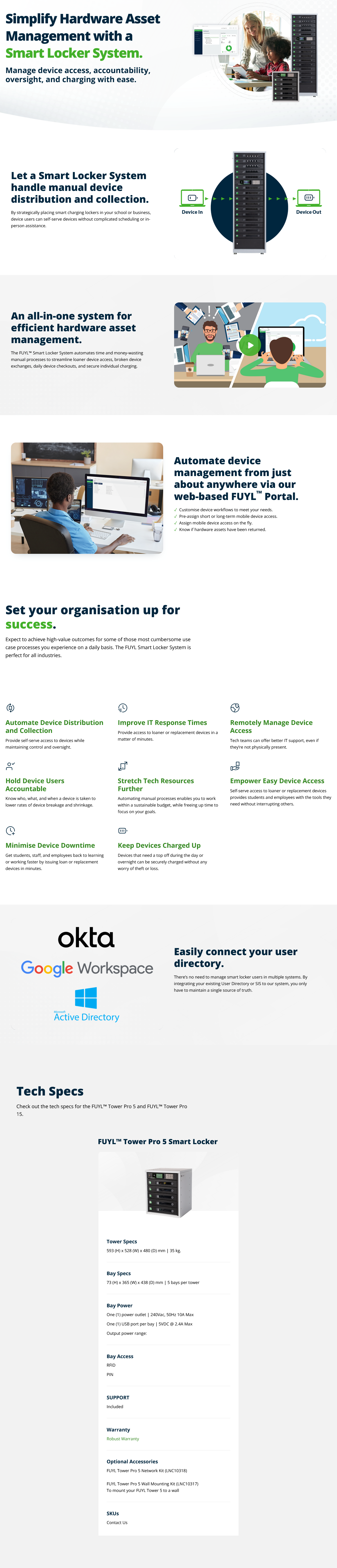 PC Locs FUYL Tower Pro 5 Smart Locker - Cloud Essentials Enabled ...