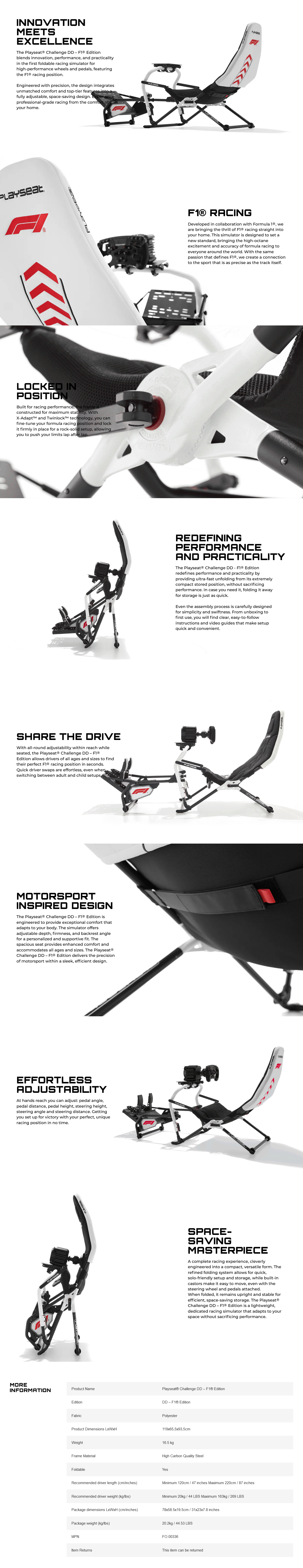 Playseat Challenge DD Racing Cockpit - F1 Edition - PSECDDF1 | Mwave