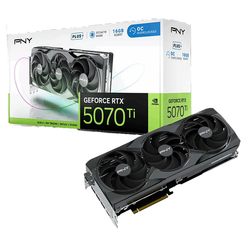 PNY GeForce RTX 5070 Ti OC Triple Fan Plus 16GB Video Card - VCG5071T16TFXPB1-O | Mwave