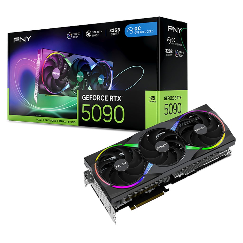 PNY GeForce RTX 5090 EPIC-X RGB Triple Fan OC 32GB Video Card ...