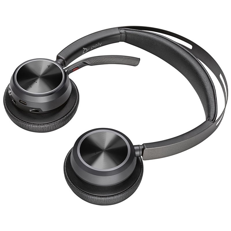 HP Poly Voyager Focus 2 MS ANC Stereo Bluetooth Headset (Stand & USB-C ...