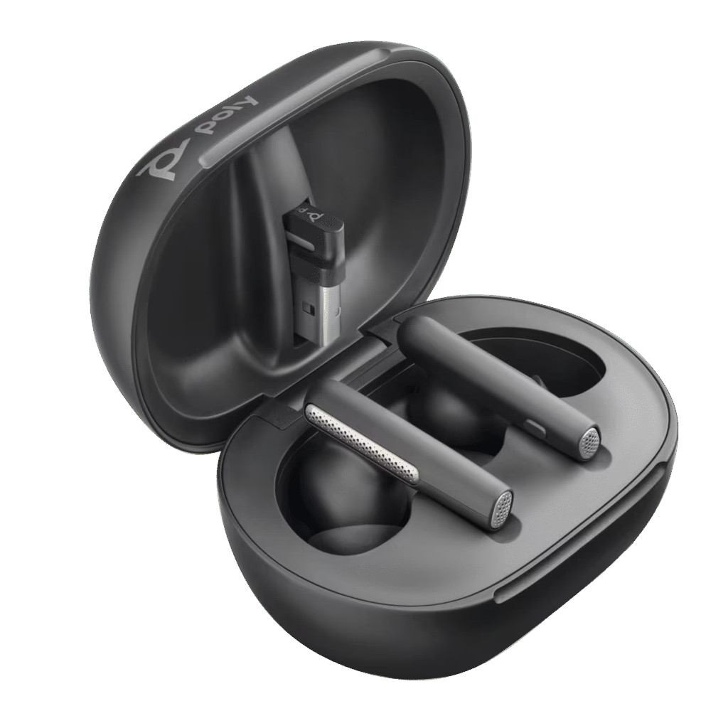 Poly Voyager Free 60+ MS Wireless Touchscreen ANC Earbuds + USB-A ...