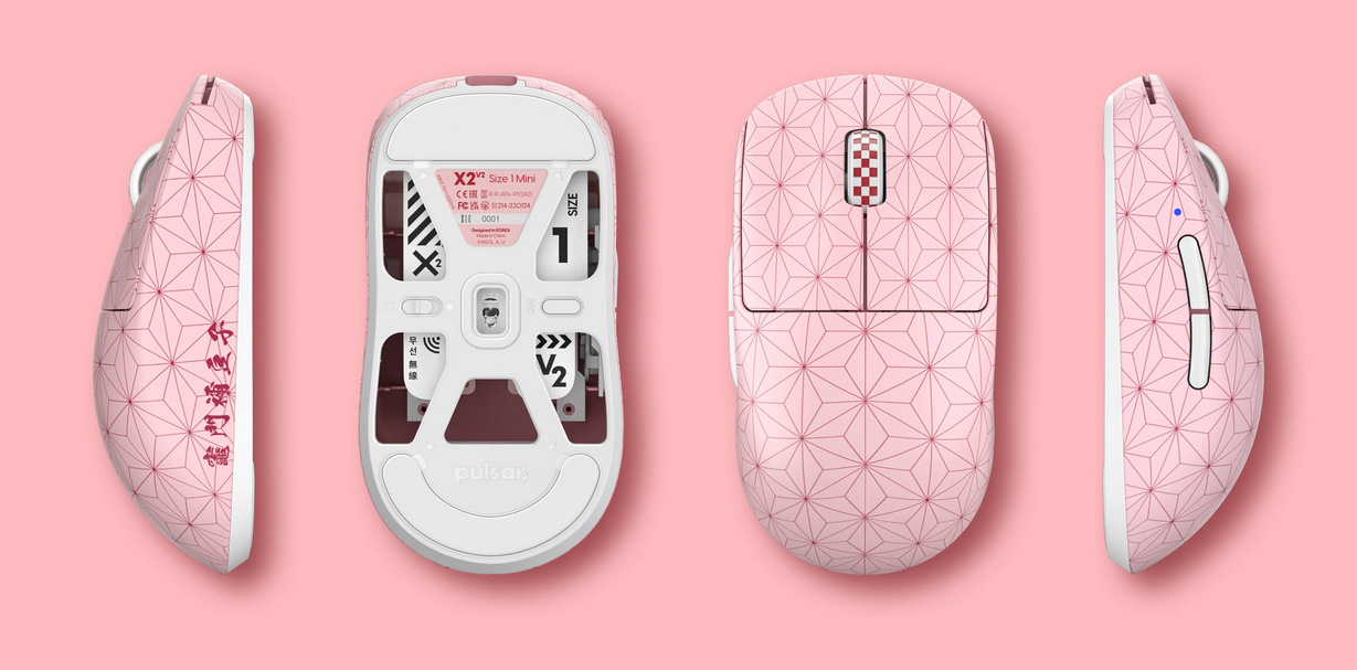 Pulsar X2V2 4K Mini Nezuko Wireless Optical Gaming Mouse - Demon Slayer ...