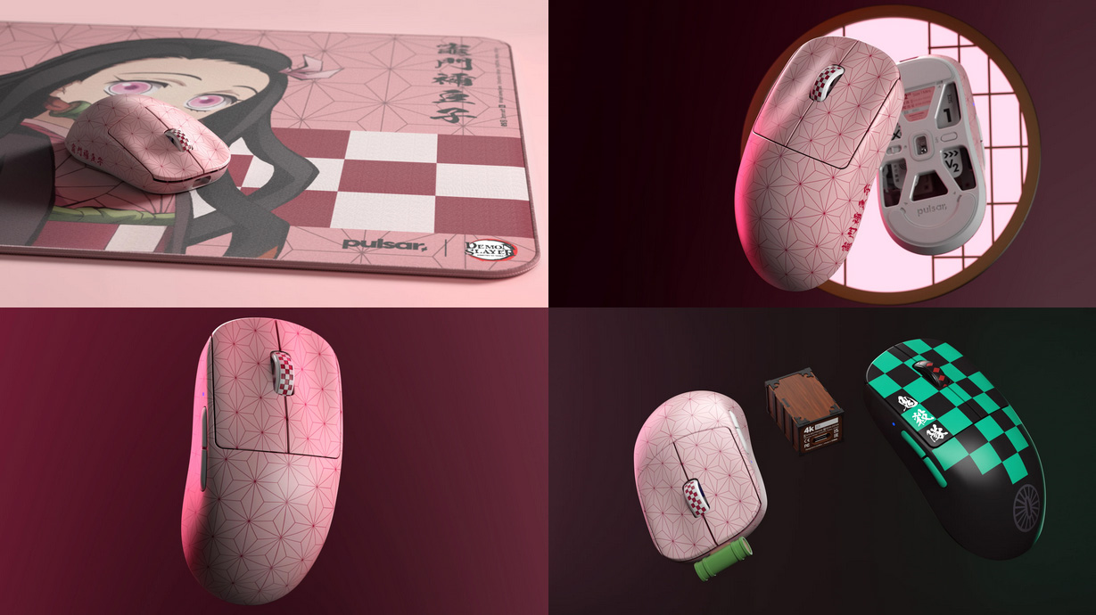 Pulsar X2V2 4K Mini Nezuko Wireless Optical Gaming Mouse - Demon Slayer ...