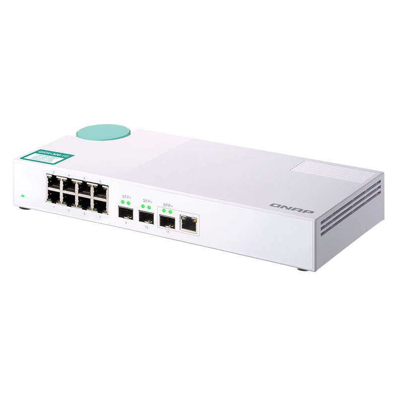 QNAP QSW-308-1C 10 Port 10GbE SFP+ Gigabit Unmanaged Switch with SFP+ ...