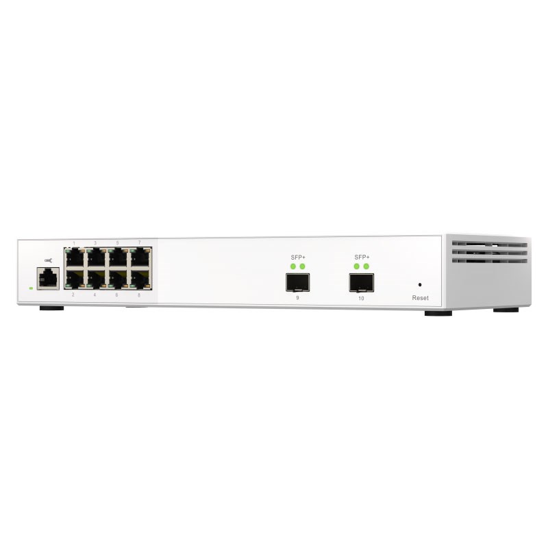 QNAP QSW-M2108-2S 8-Port 2.5GbE & 2-Port 10GbE SFP+ Managed Desktop ...