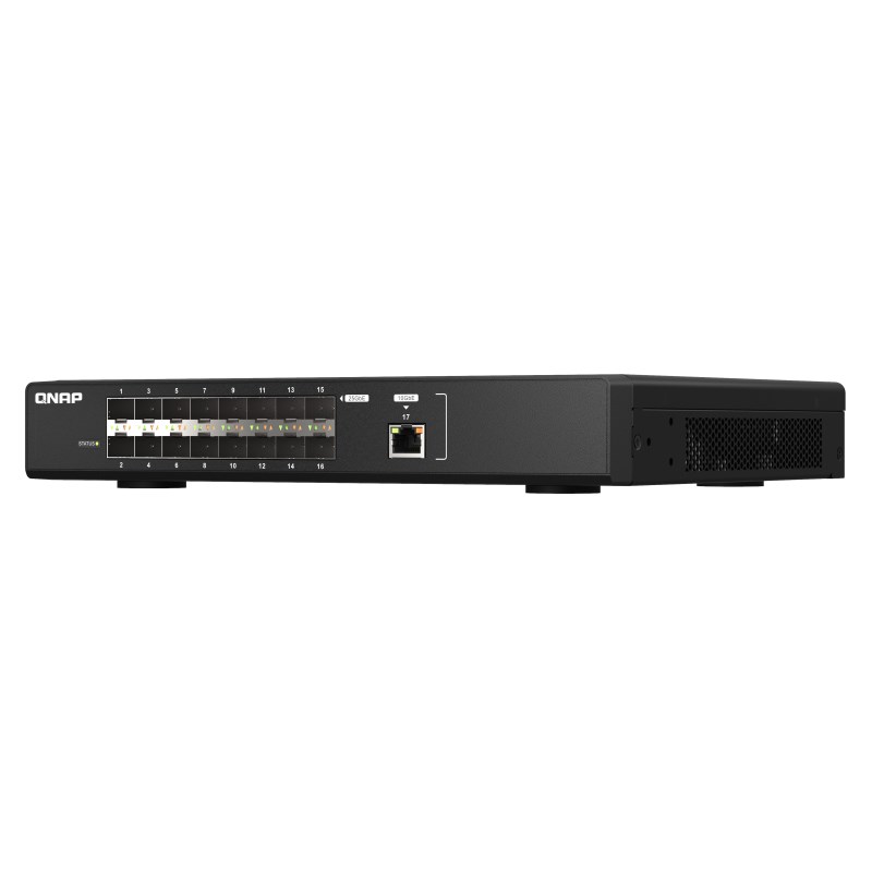 QNAP QSW-M5216-1T 16-Port 25GbE SFP28 Layer 2 Managed Rackmount Switch ...