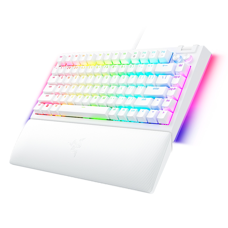 Razer Blackwidow V4 75% White Mechanical Gaming Keyboard - Orange ...