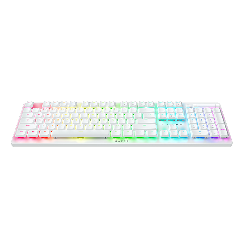 Razer DeathStalker V2 Pro RGB Wireless Gaming Keyboard - White - Clicky ...