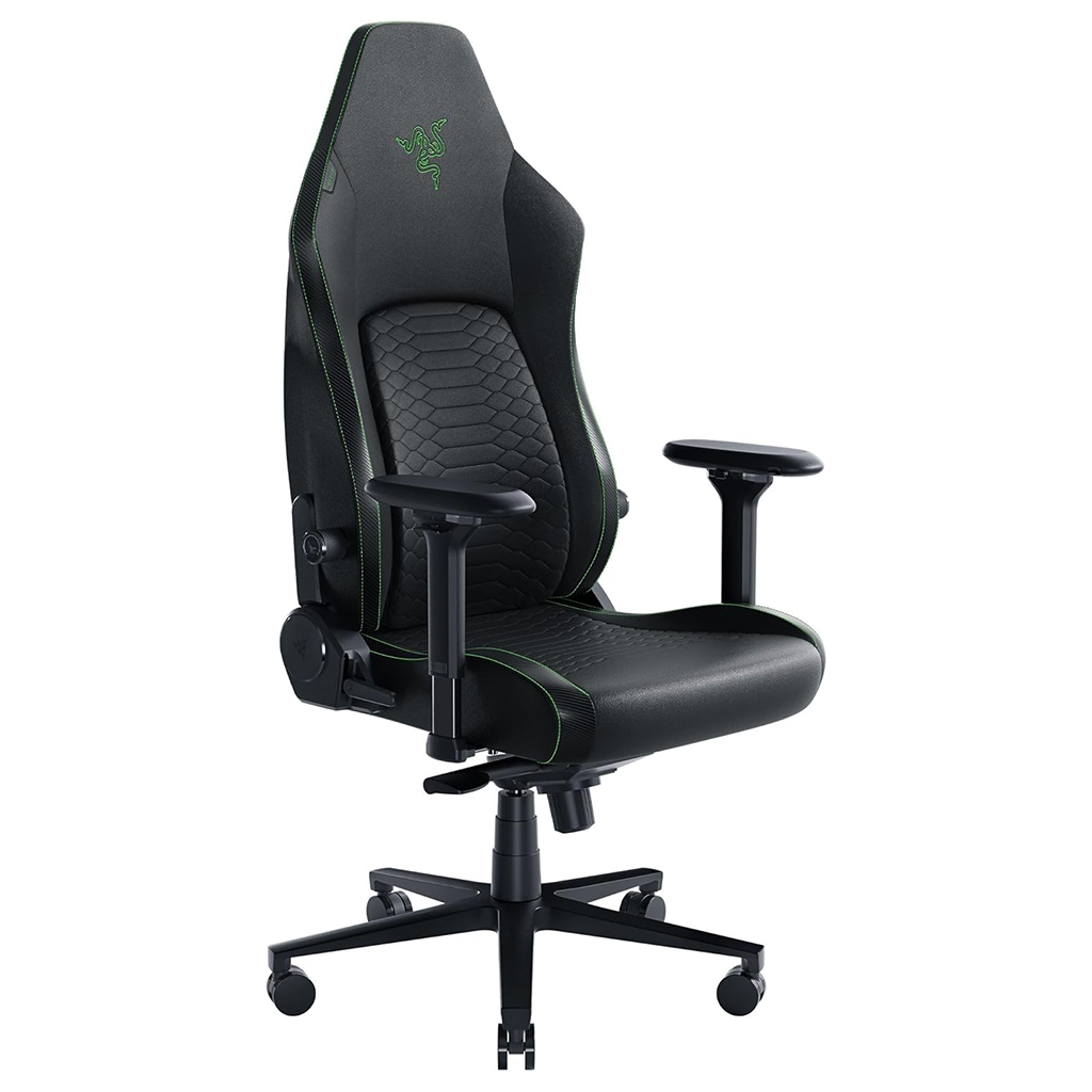 Razer Iskur V2 Gaming Chair w/ Adaptive Lumbar Support - Black/Green ...