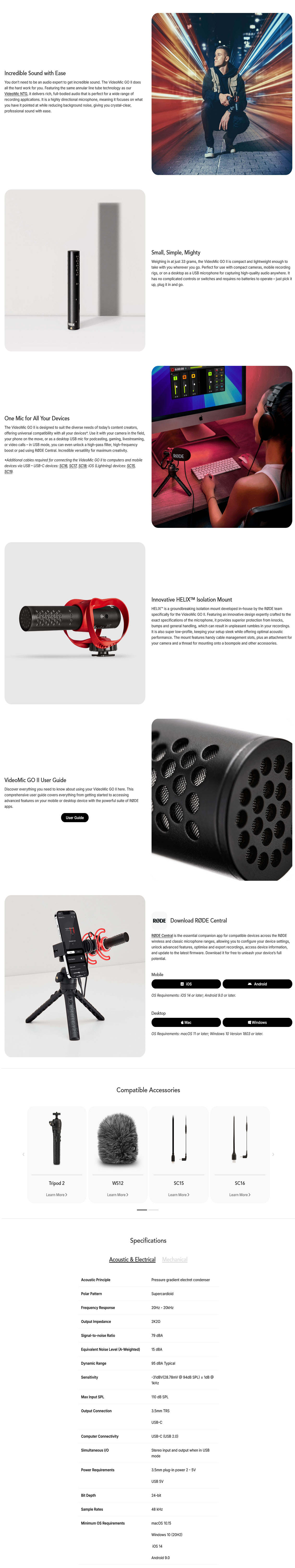 Rode VideoMic Go II with Helix Isolation Mount - VMGOIIH | Mwave