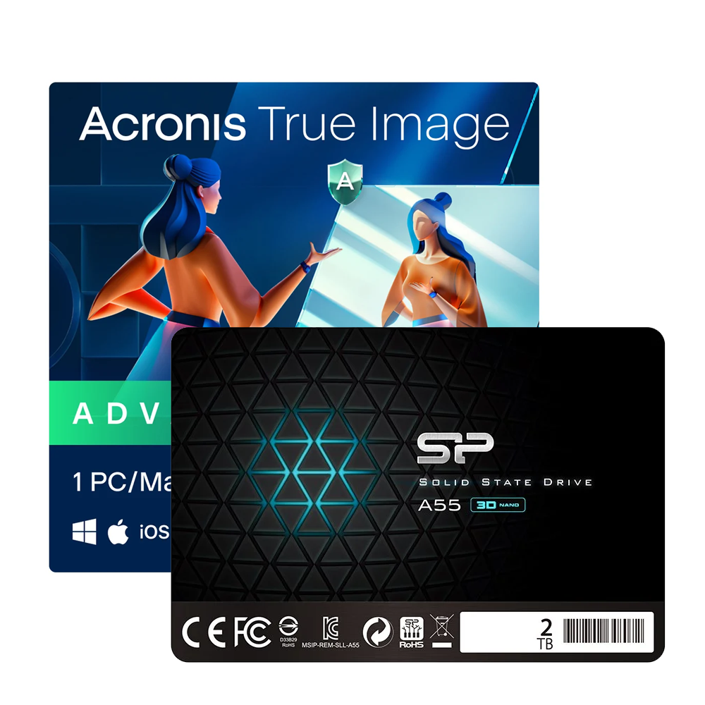 SafeDrive Pro Bundle: 2TB SATA Silicon Power SSD + Acronis Advanced ...