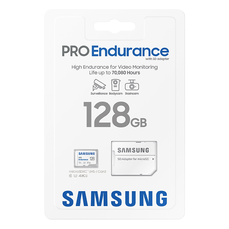 Samsung 128GB PRO Endurance microSDXC U3 Class 10 UHS-I Memory Card - 100MB/s - MB-MJ128KA/APC ...
