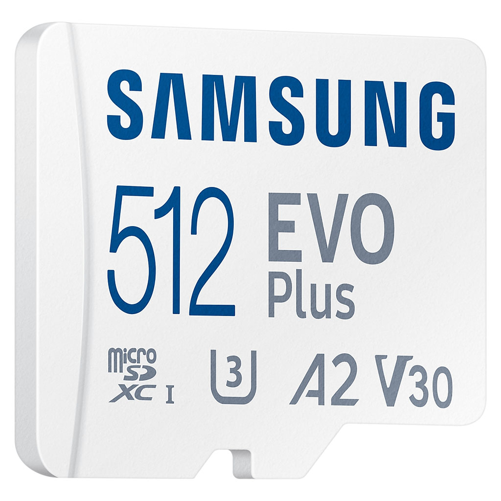 Samsung 512GB EVO Plus microSDXC V30 A2 U3 Memory Card - 160MB/s - MB ...