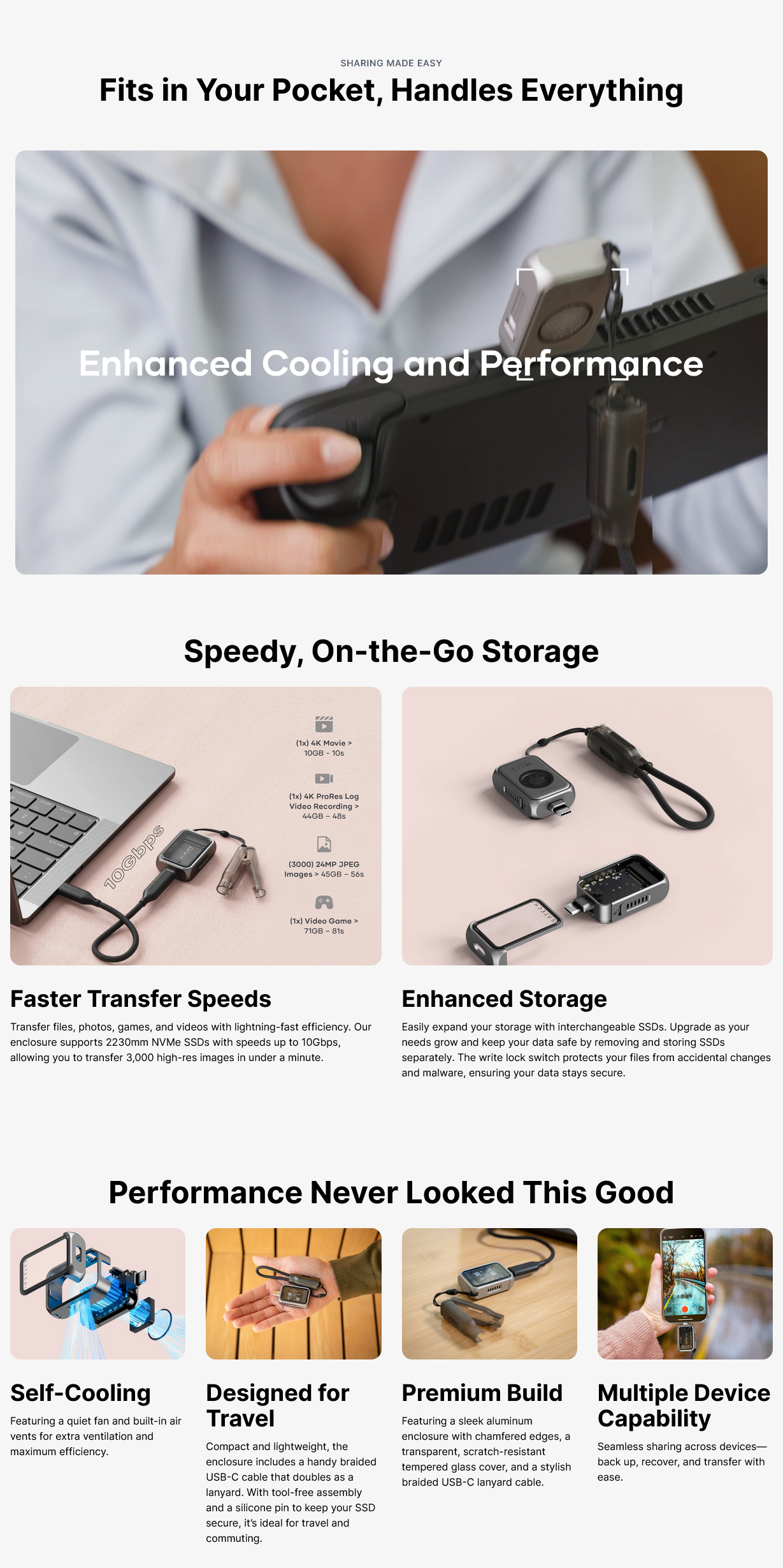 Satechi USB-C Mini NVMe SSD Enclosure - Space Grey - ST-E2230M | Mwave