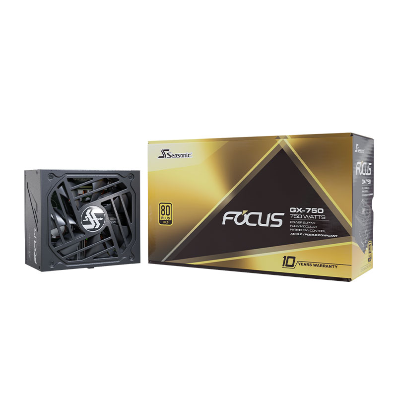 Seasonic FOCUS GX-750 ATX 3.0 750W 80 Plus Gold Fully Modular Power Supply - FOCUS GX-750 ATX 3. ...