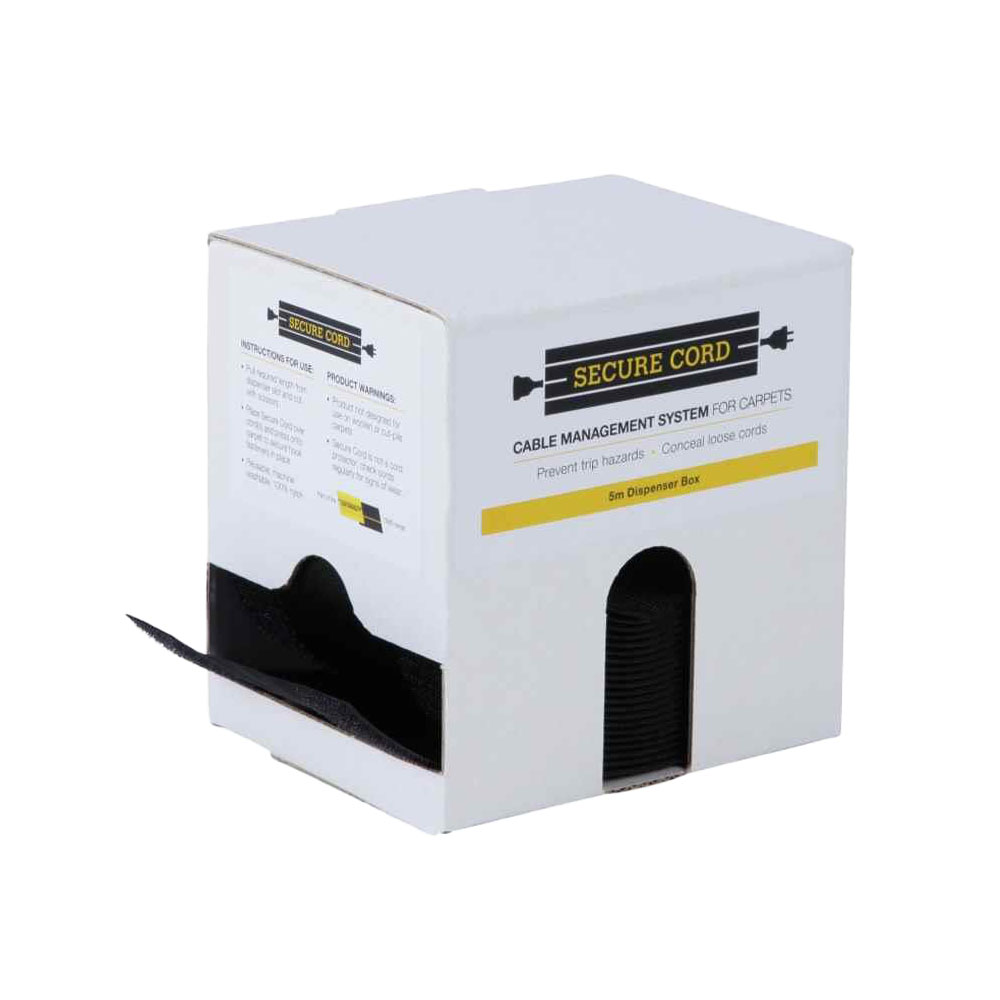 Secure Cord for Hard Surfaces - 5m - Black - AC5ALB | Mwave