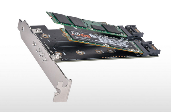 SilverStone ECM27 3 Port M.2 SSD to PCI-E x4 Adapter Card - SST-ECM27 ...