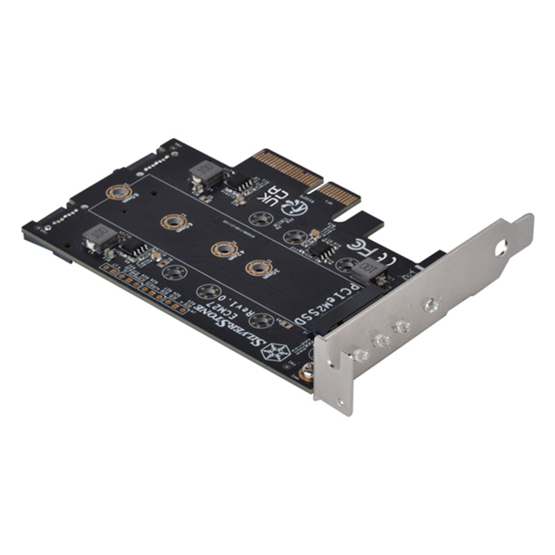 SilverStone ECM27 3 Port M.2 SSD to PCI-E x4 Adapter Card - SST-ECM27 ...
