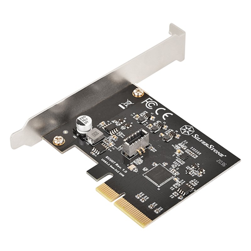 SilverStone ECU07 Internal USB-C 3.2 Gen 2x2 PCIe 3.0 x4 Expansion Card ...
