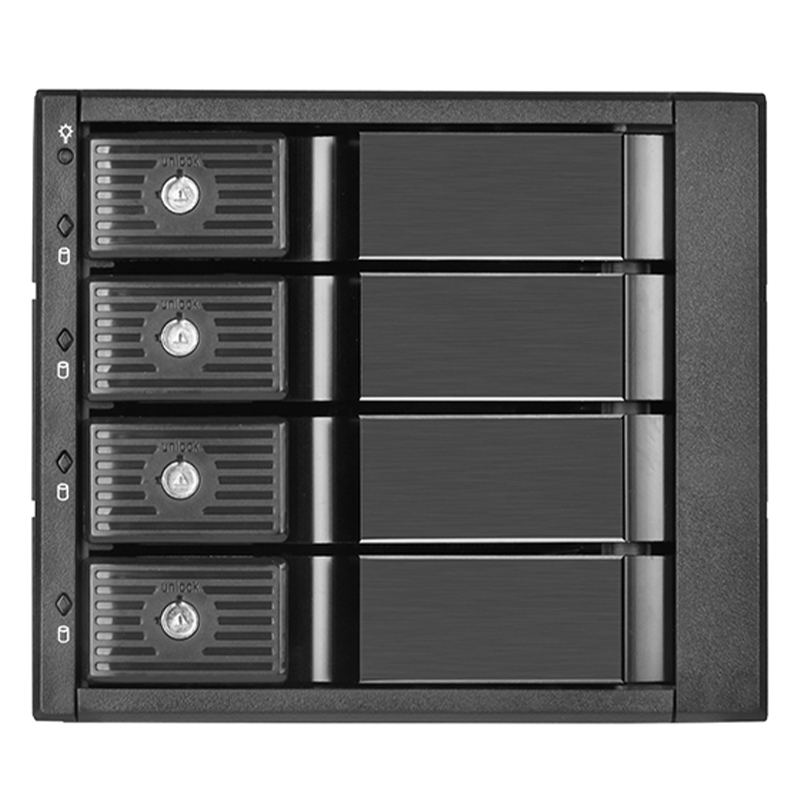 SilverStone FS304-12G 4-Bay Triple 5.25" Cage for 3.5" SAS/SATA HDDs ...