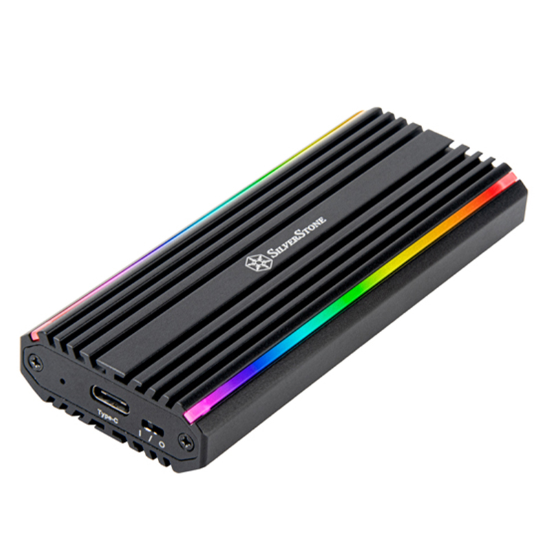 SilverStone MS13 NVMe & SATA M.2 SSD to USB-C 3.2 External SSD ...