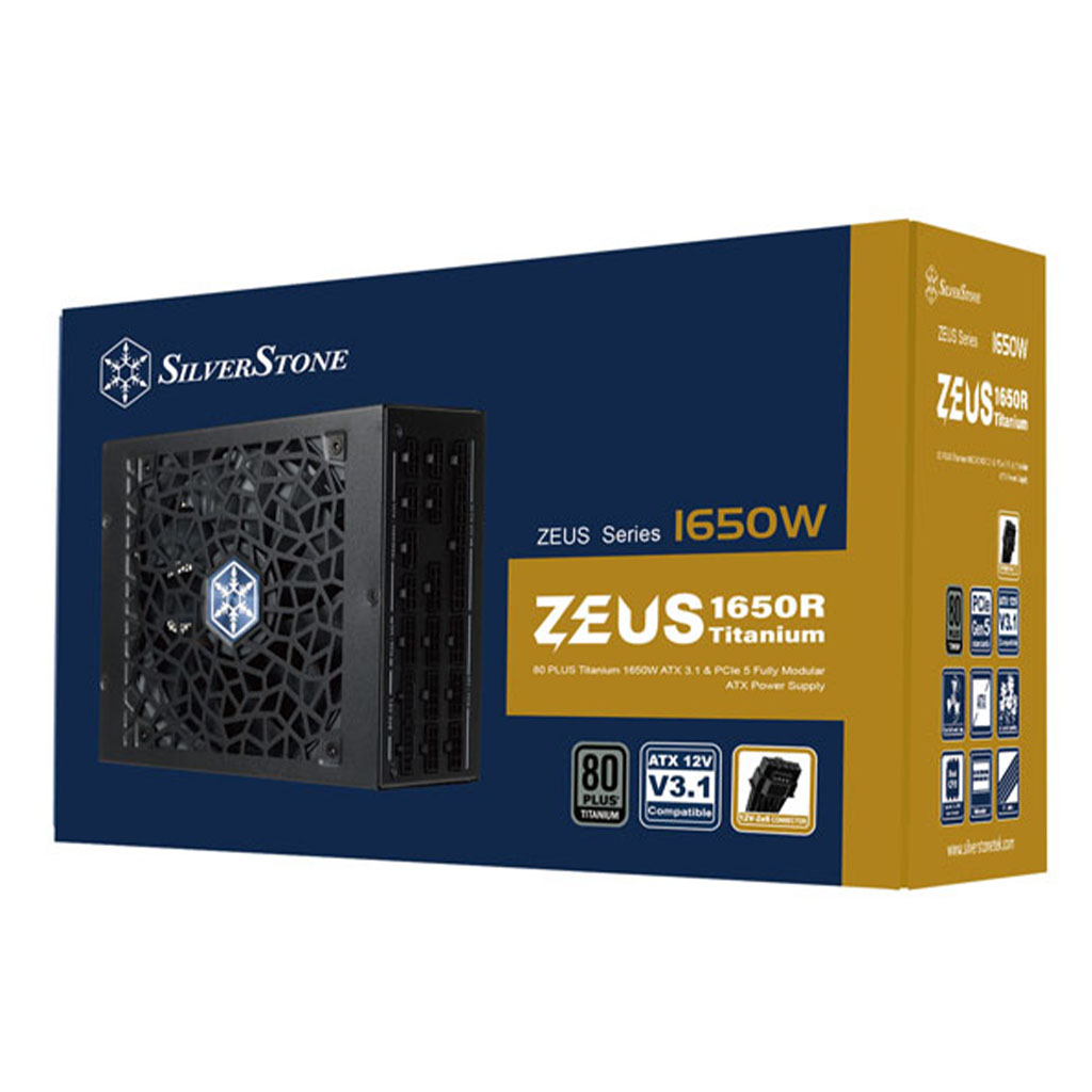 SilverStone Zeus 1650R Titanium 1650W ATX3.1 Gen 5.1 Fully Modular ...