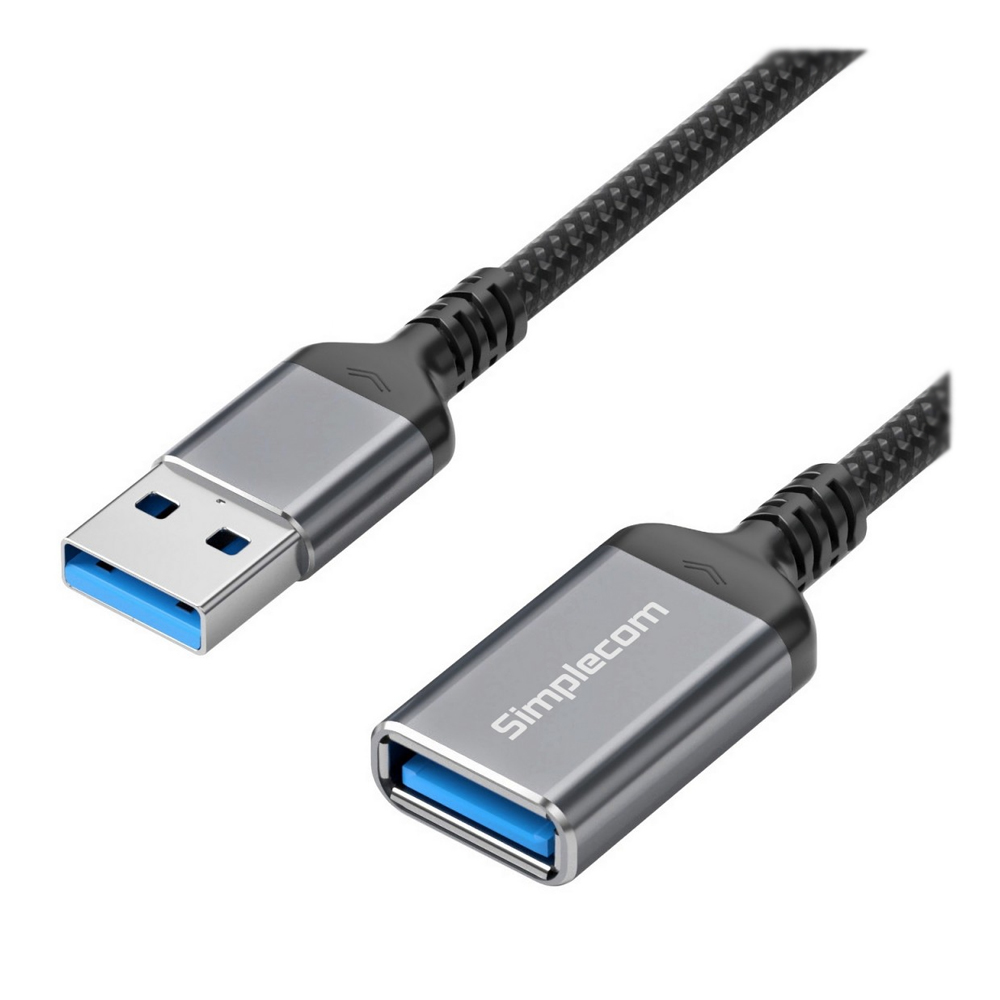 Simplecom CAU320 USB 3.0 Type A Braided Extension Cable - 2.0m - CAU320 ...