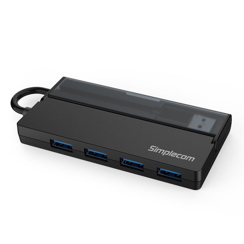 Simplecom CH329-BLK USB-A to 4-Port USB-A Portable Hub with Cable ...